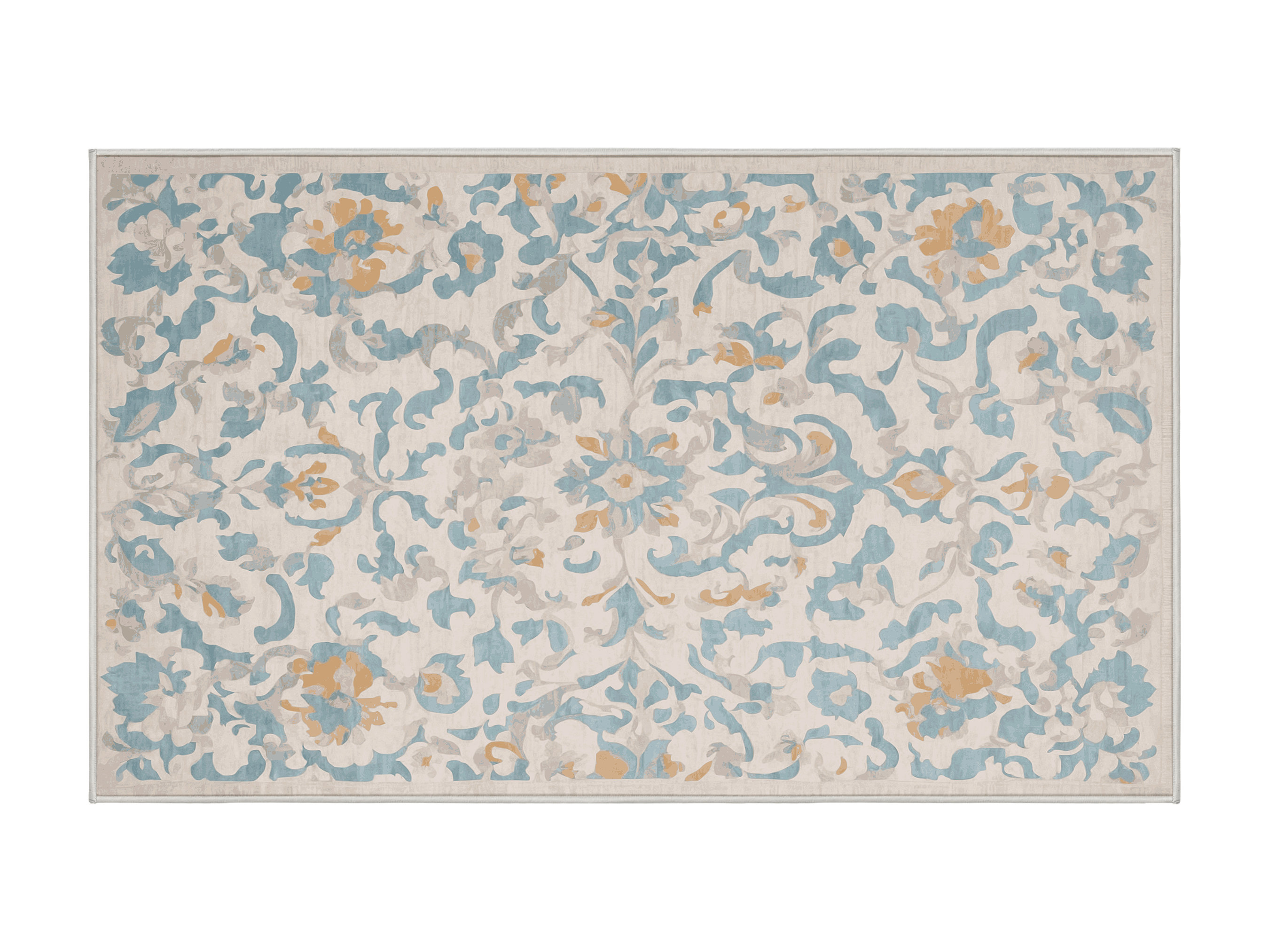 Charlton Home® Machine Washable Beige Area Rug | Wayfair