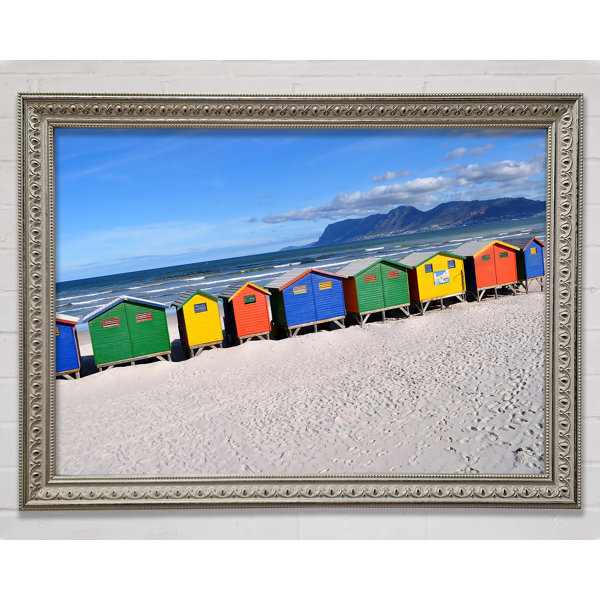 Bright Star Beach Huts Rainbow - Single Picture Frame Print | Wayfair.co.uk