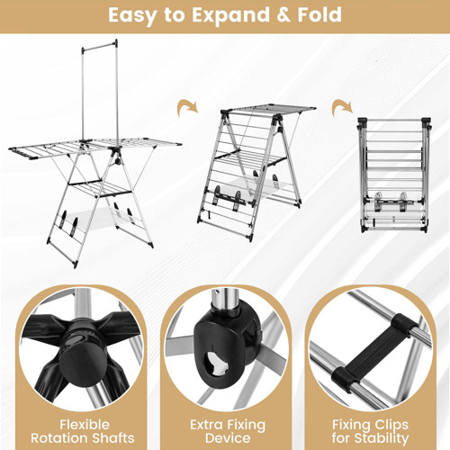 Rebrilliant Foldable Gullwing Drying Rack | Wayfair