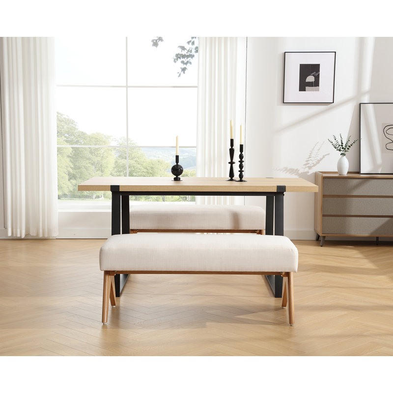 Latitude Run® Logyn Linen Upholstered Bench | Wayfair