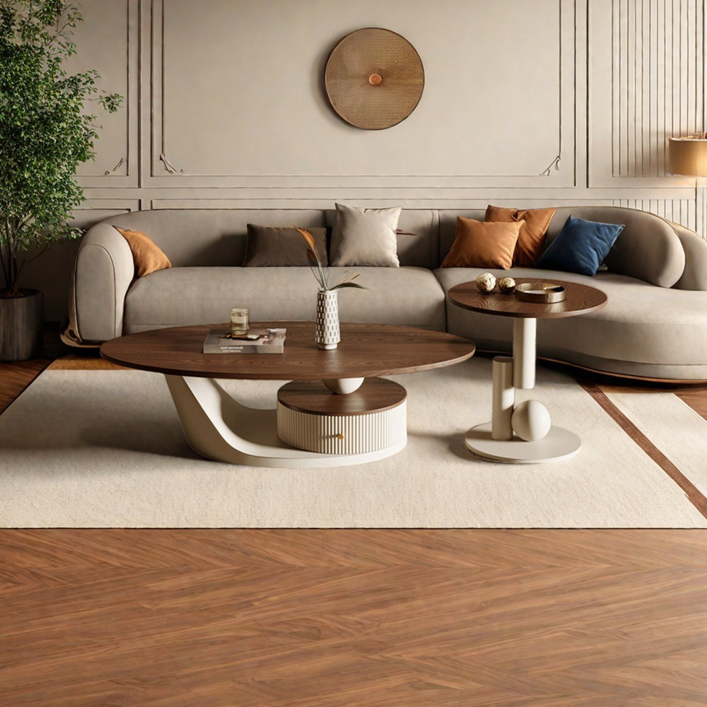 Trentastic Trails Oval Coffee Table with Iron | Wayfair