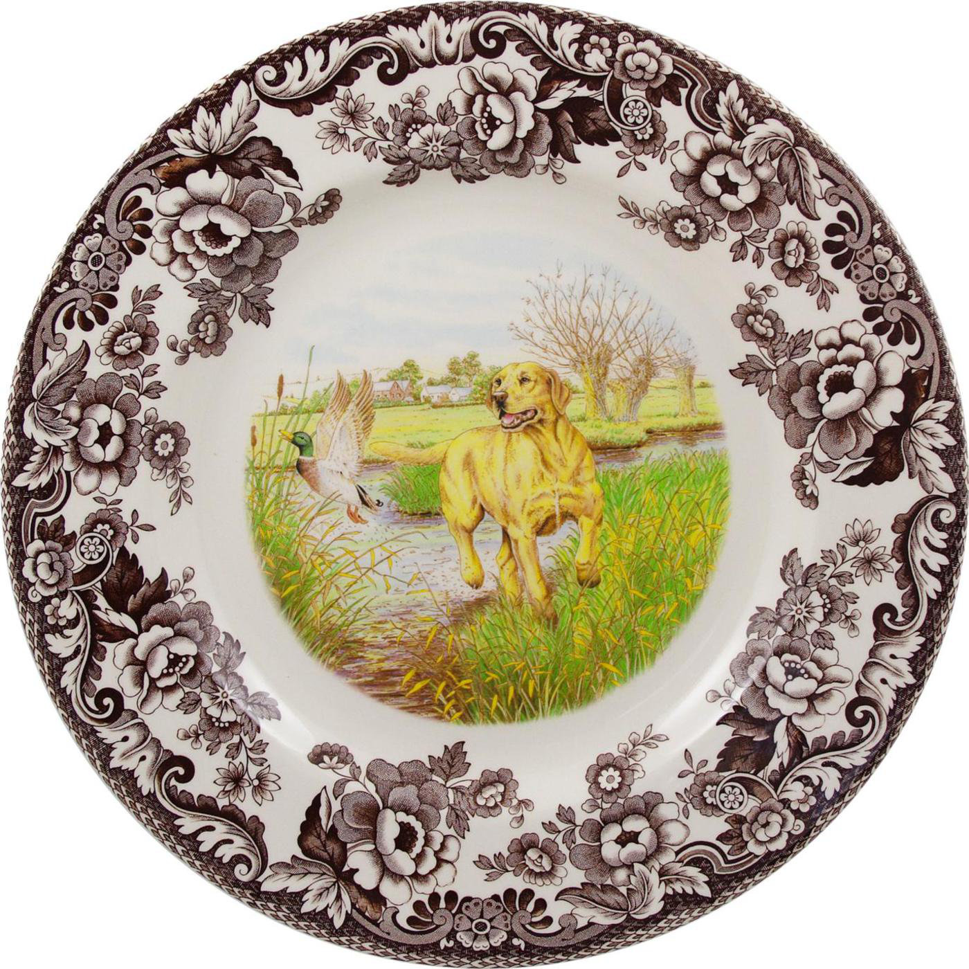 Spode Woodland Dogs Dinner Plate 10.5" Yel Lab | Wayfair
