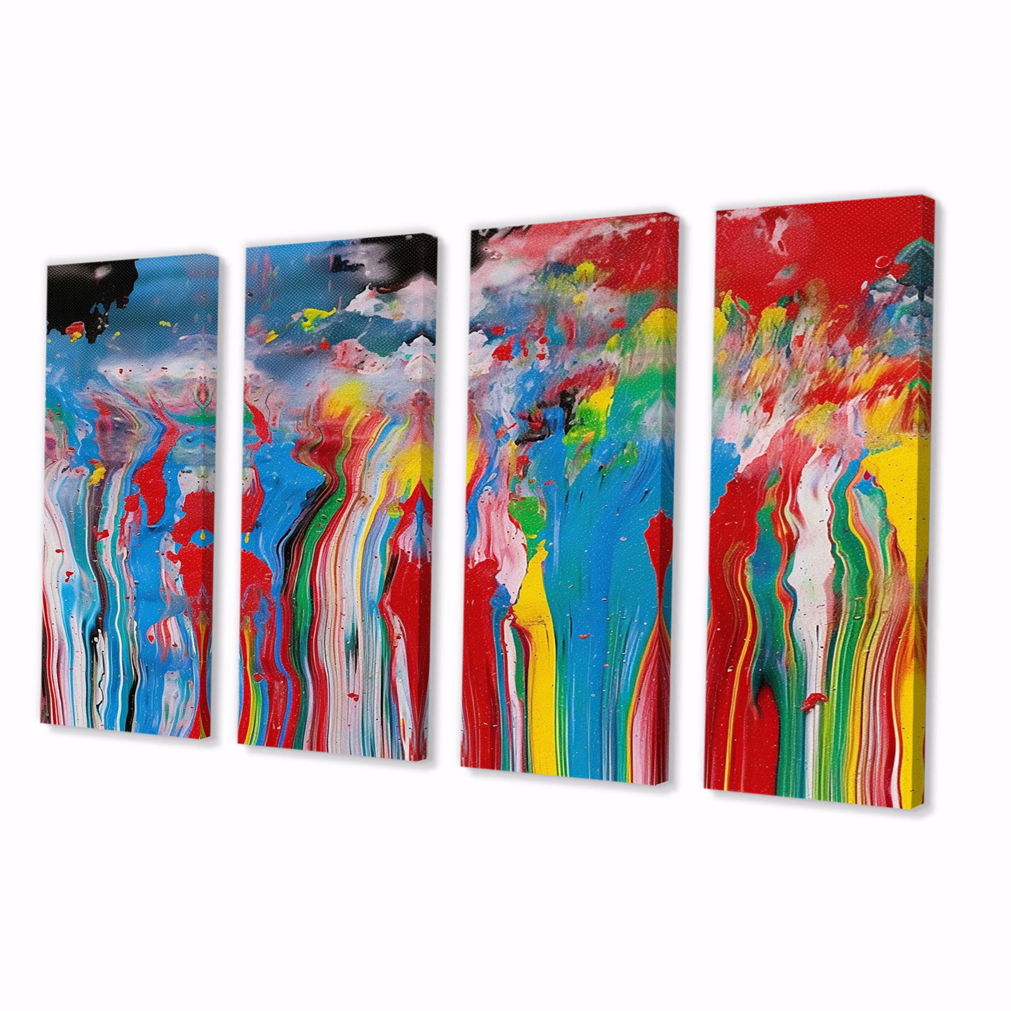 Ivy Bronx Beautiful Life Summer Joy Abstract Expression - 4 Piece ...