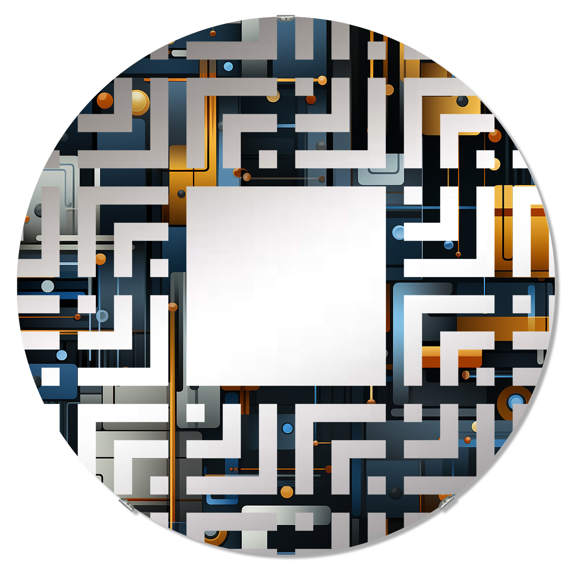 Design Art Gold Industrial Geometry Lines Melody - Maze Decorative ...