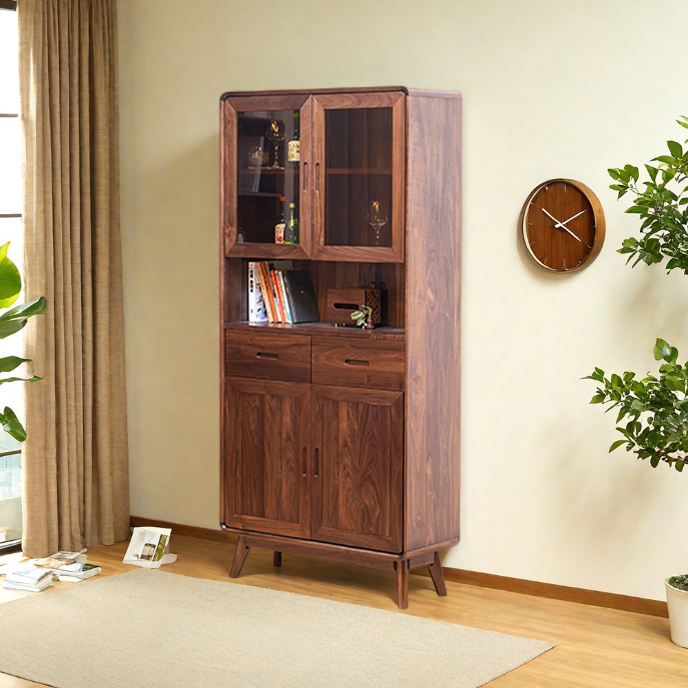 Corrigan Studio® Solid wood black walnut bookcase | Wayfair