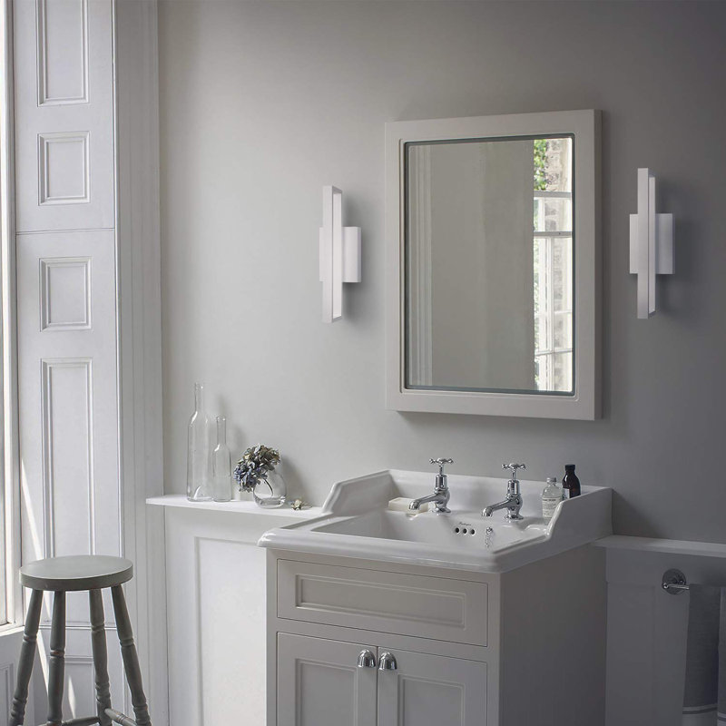 Ivy Bronx Commercial Grade LED Rectangle Flush Mounted Wall Sconce ...