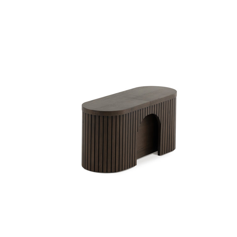 Transformer Table Transformer Round Bench - Dark Walnut | Wayfair