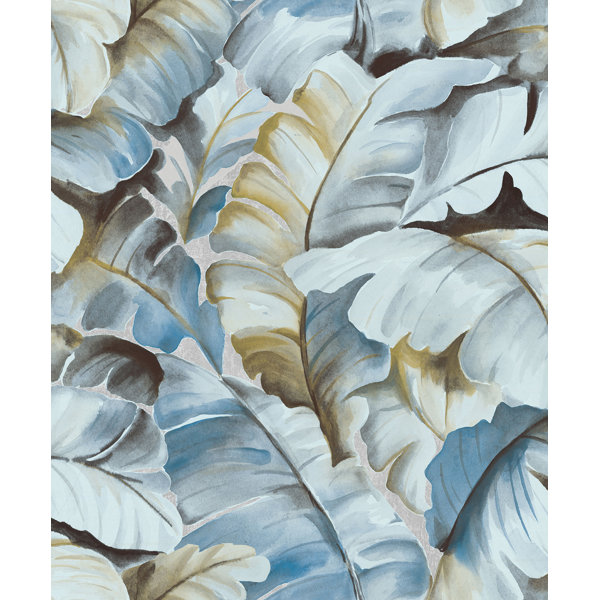 Bay Isle Home Rouleau de papier peint l 33 pi x l 21 po banana leaf ...