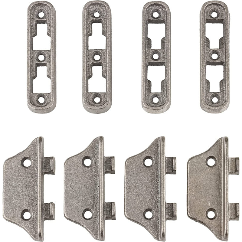 UNIQANTIQ HARDWARE SUPPLY Cast Iron Bed Rail Fastener Set Bed Frame ...