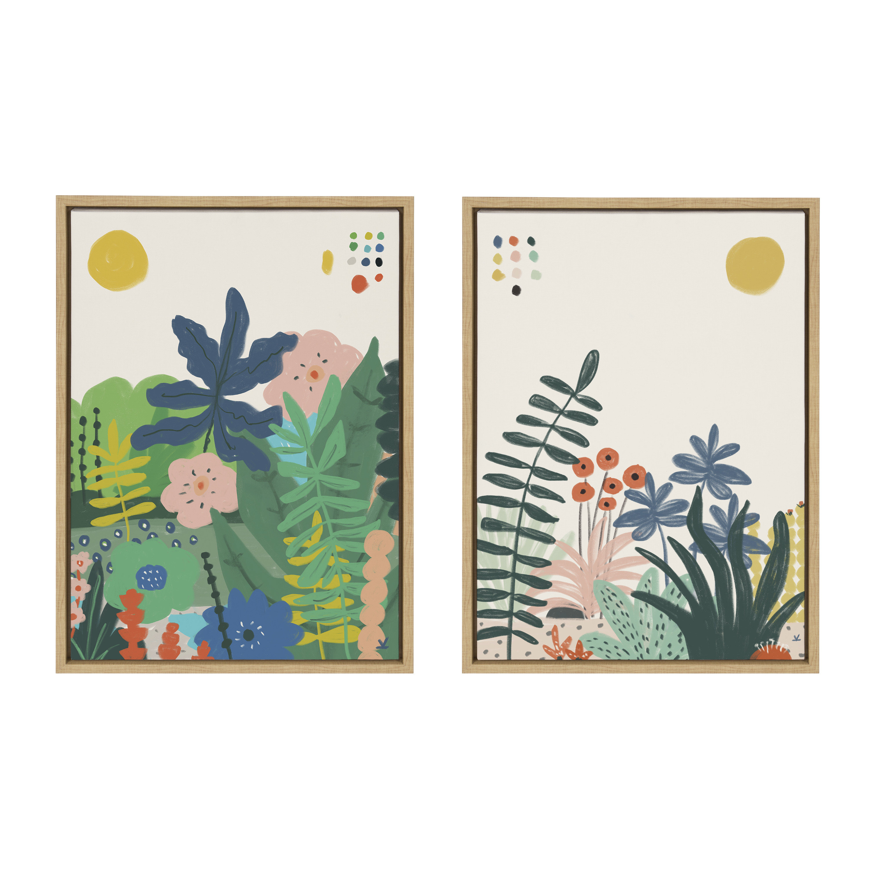 Corrigan Studio® Zen Garden 1 and 2 by Kelly Knaga Framed Canvas Wall ...