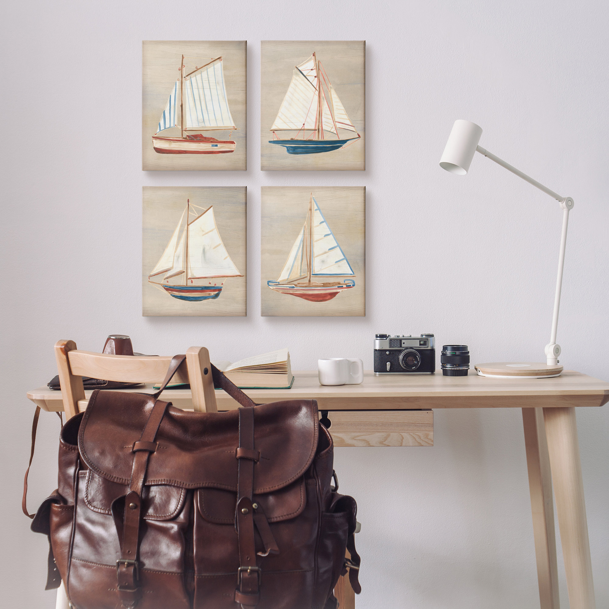 Breakwater Bay Various Rustic Boats On Canvas 4 Pieces by June Erica ...