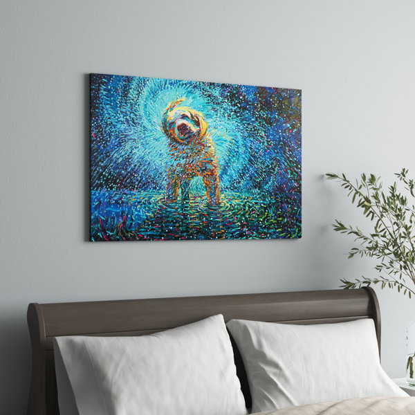 Lark Manor Labrador Jazz by Iris Scott - Wrapped Canvas Painting ...