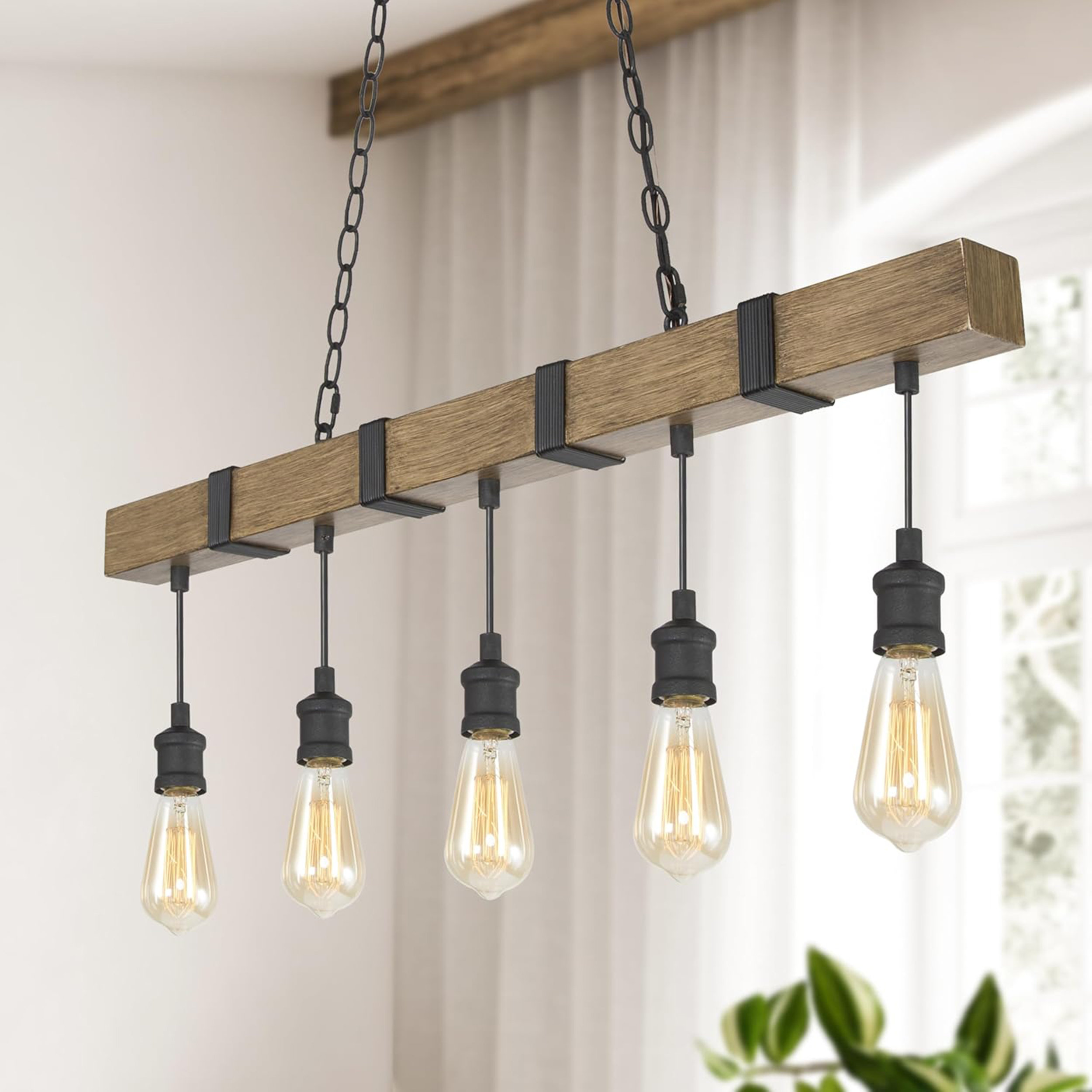 17 Stories Kitchen Island Lighting, 5-Light Farmhouse Linear ...