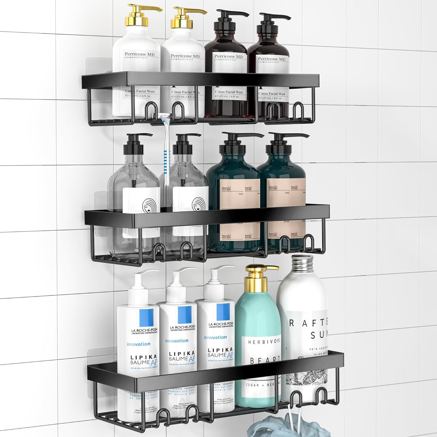 Ebern Designs Organizer Shelves Rack - 5 Pack Corner Bathroom Storage ...