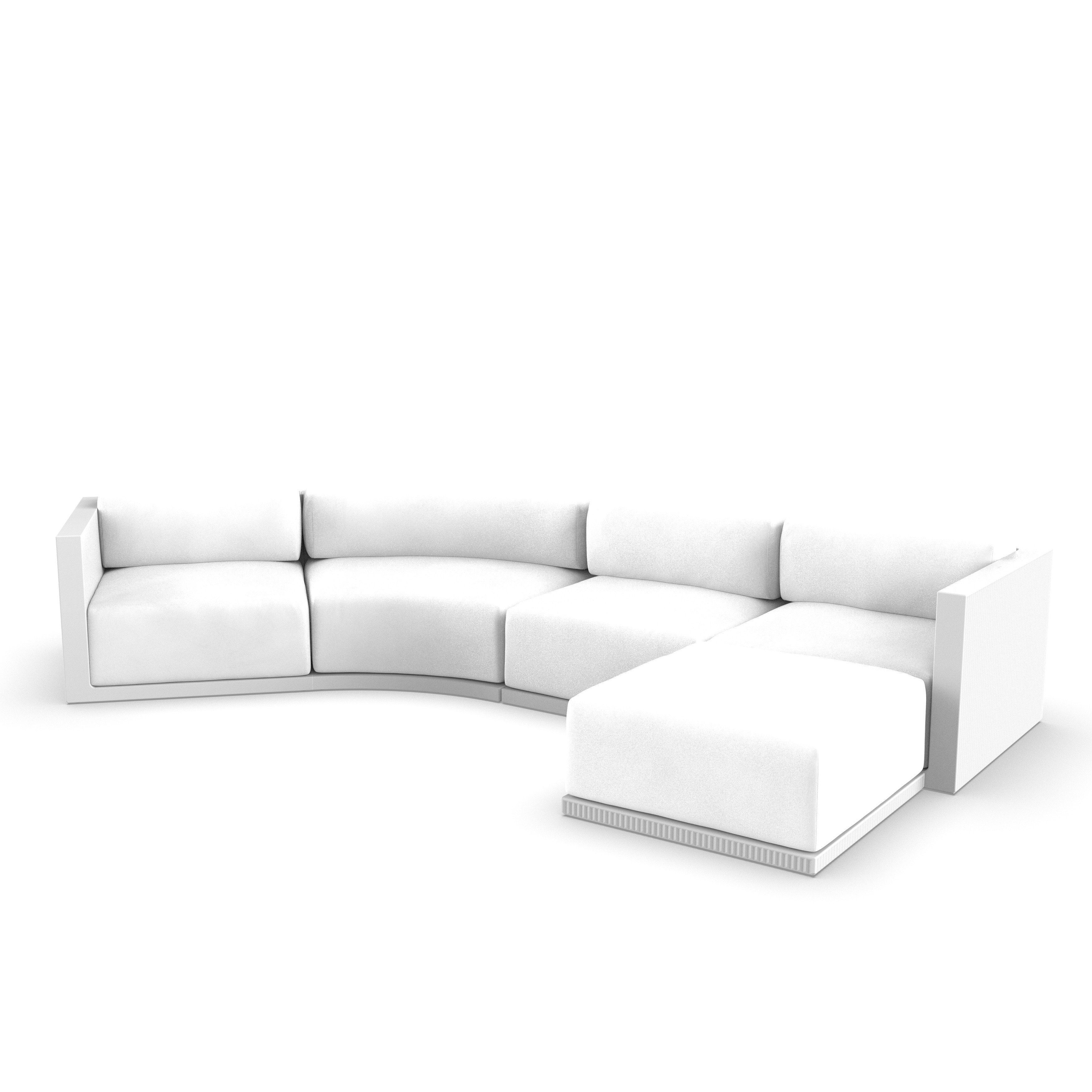 Vondom Gatsby Modular Sofa & Puff - 5-Seater - Basic | Wayfair