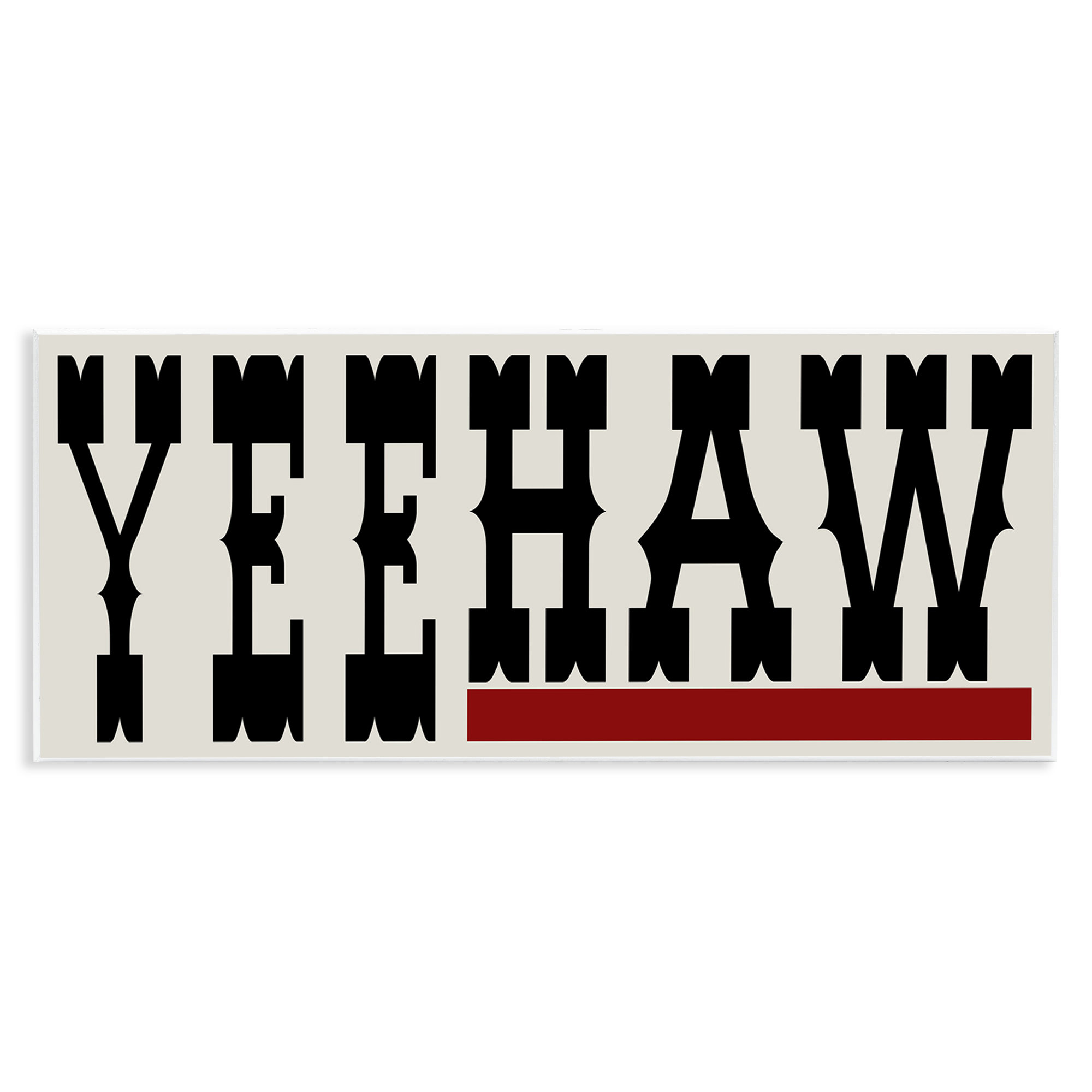 Stupell Industries Yeehaw Western Word Wall Plaque Art by Sd Graphics ...