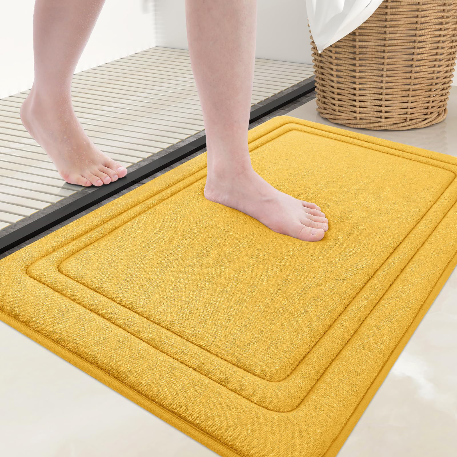 Ebern Designs Edalene Memory Foam Bath Mat Rug, Ultra Soft, Non-Slip ...