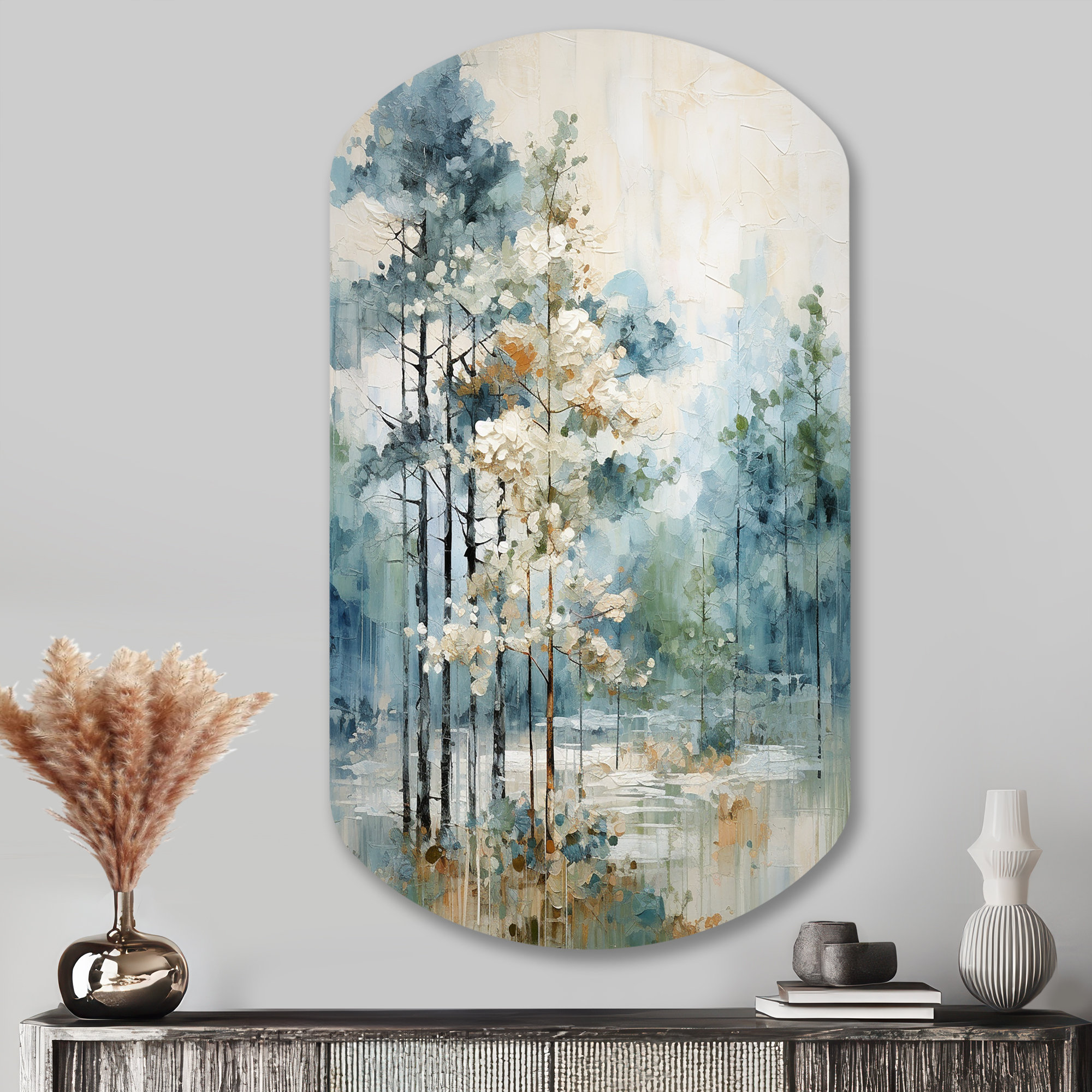 Design Art Pine Tree Enchanted Forest II - Tree Pine Cylinder Shape ...
