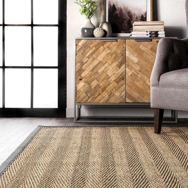 Bay Isle Home Bengtson Bamboo Slat/Seagrass Light Brown Rug | Wayfair