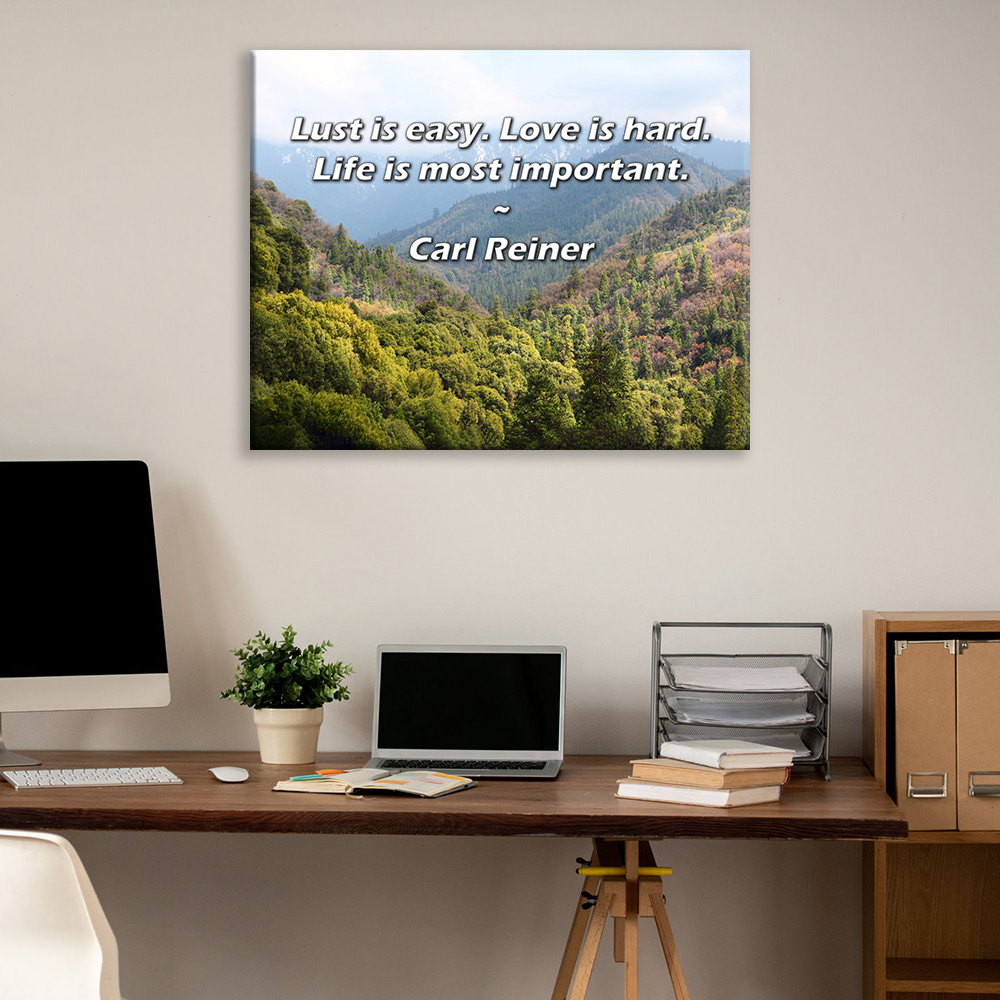 Astoria Grand Gallery Wrapped Canvas By Carl Reiner: "Lust is easy ...