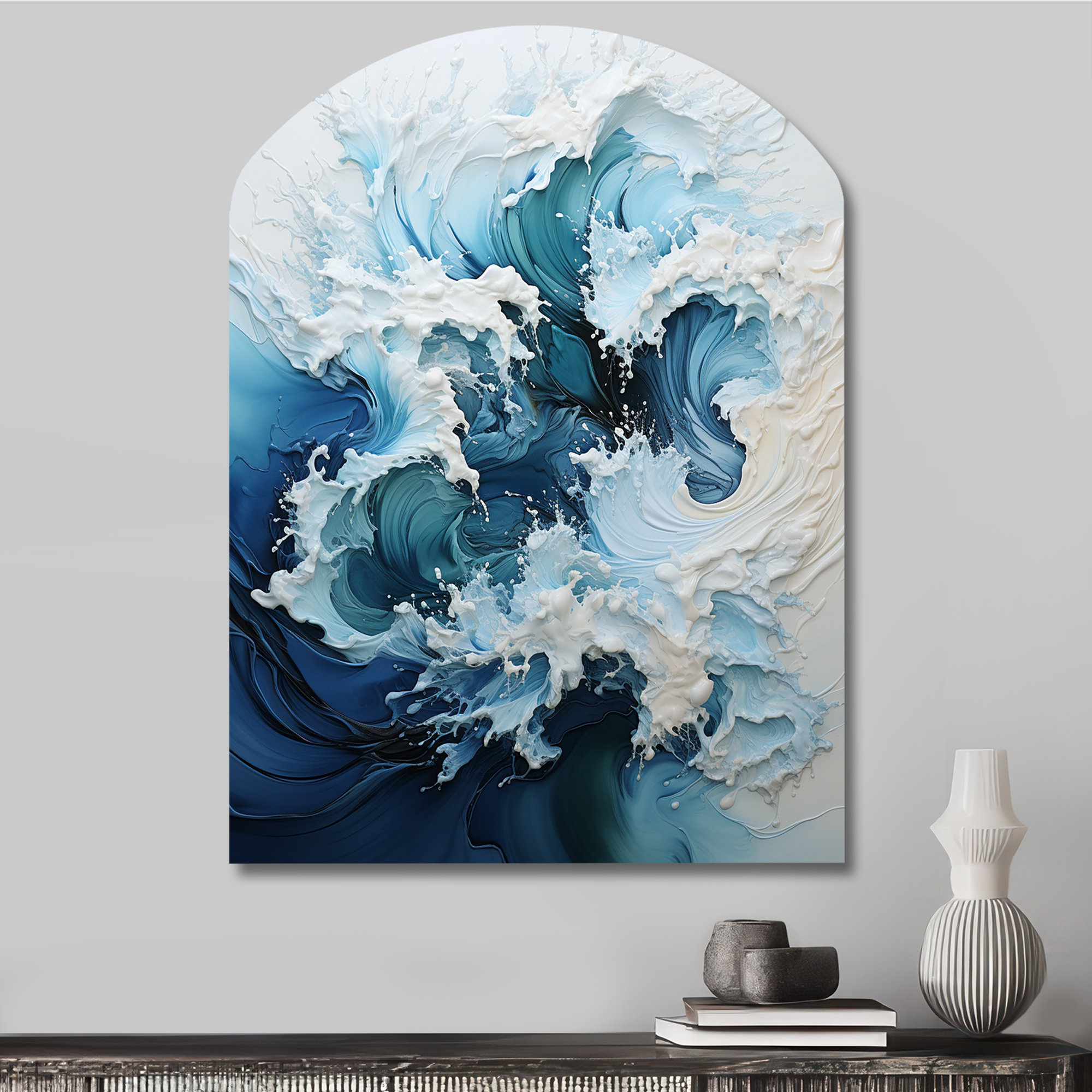 Beachcrest Home™ Coastal Waves Rhythmic Coastal II - Asymmetrical ...