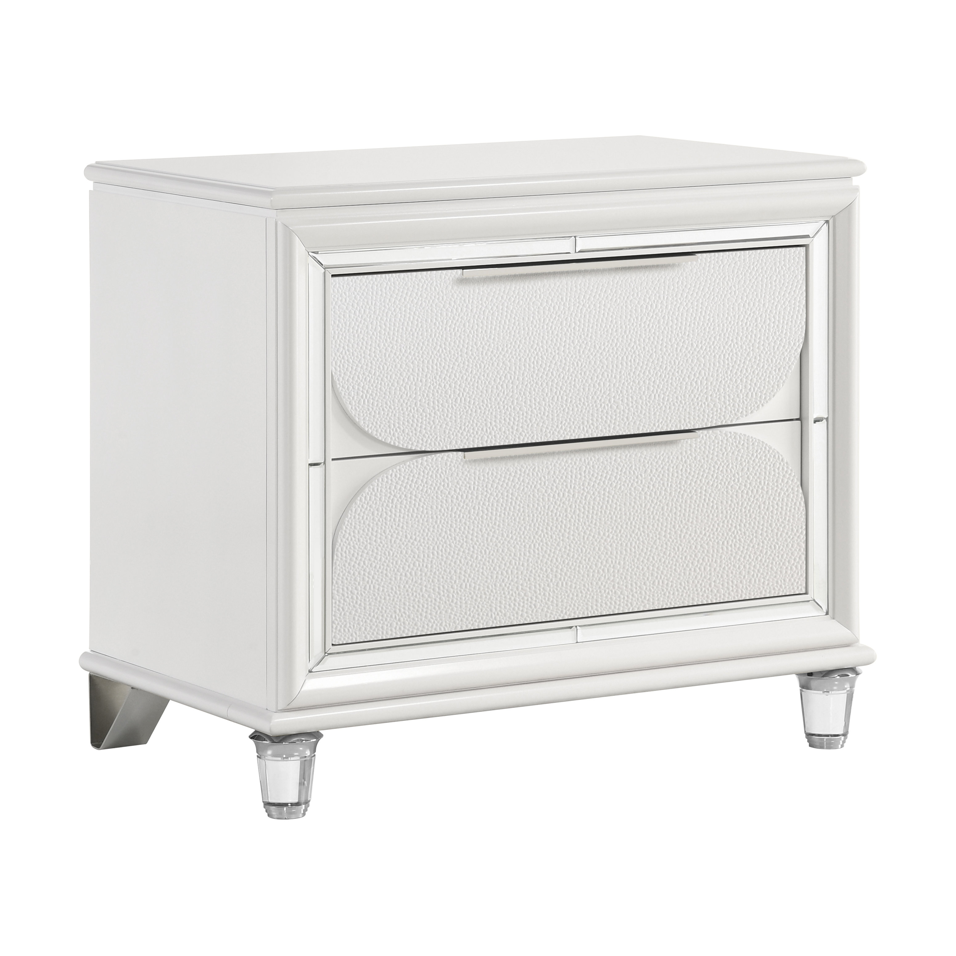 Everly Quinn Nightstand, Pearl White Finish | Wayfair