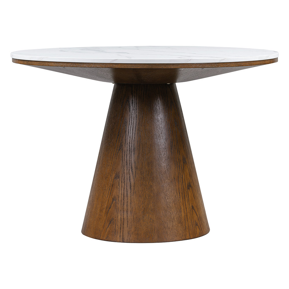 Ivy Bronx Retro Round Dining Table Minimalist Elegant Table for Living ...