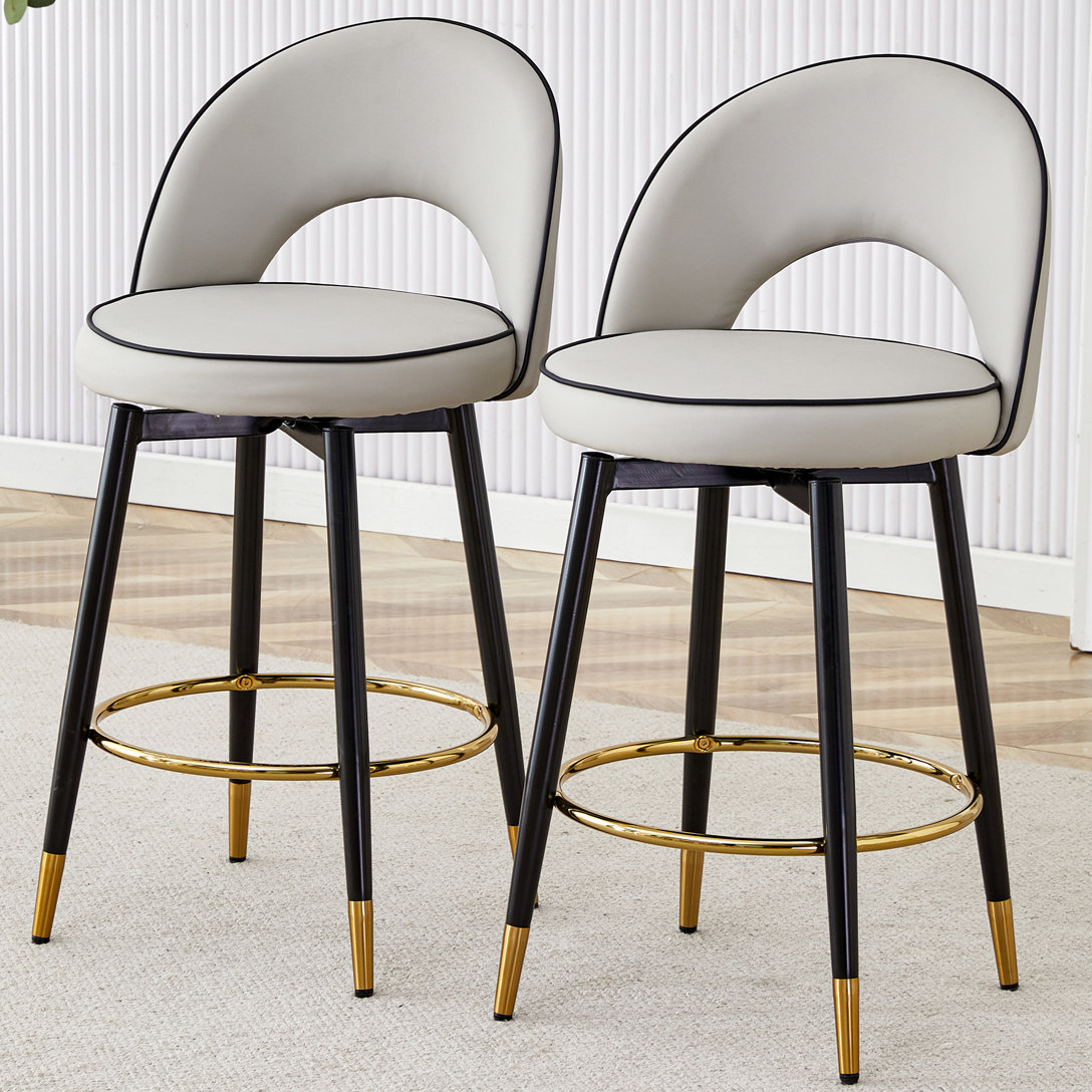 George Oliver 360 Swivel Bar Stools Set of 2 | Wayfair