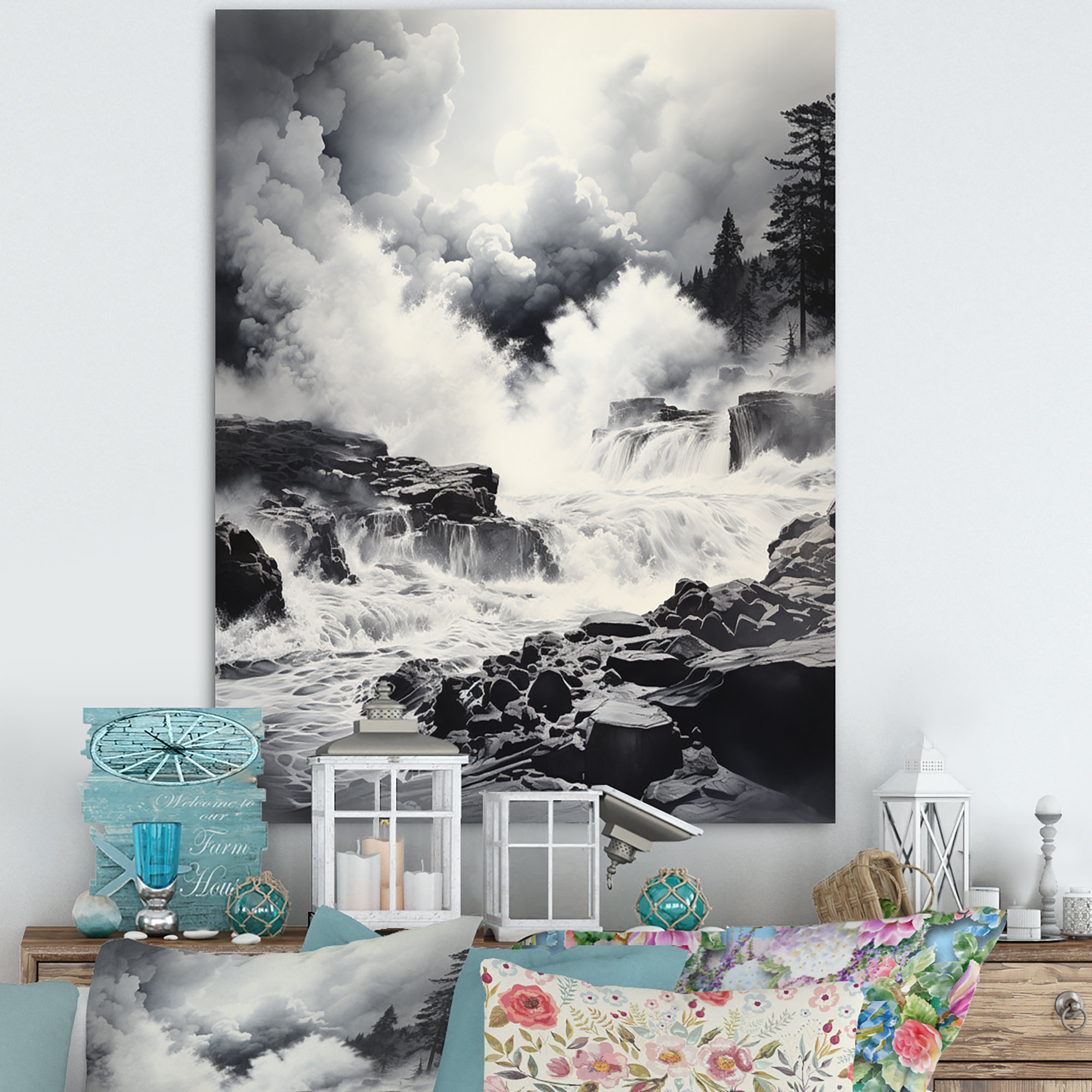 Latitude Run® Grey Geyser Breath - Landscape & Nature Wall Decor | Wayfair