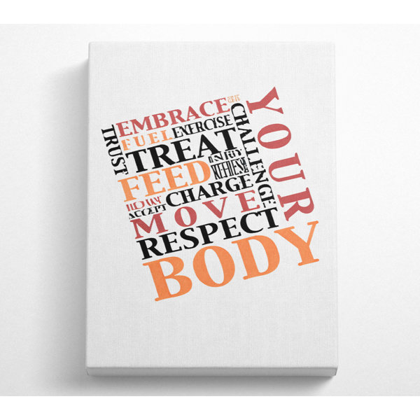 Happy Larry Respect Your Body Canvas Watercolour | Wayfair.co.uk