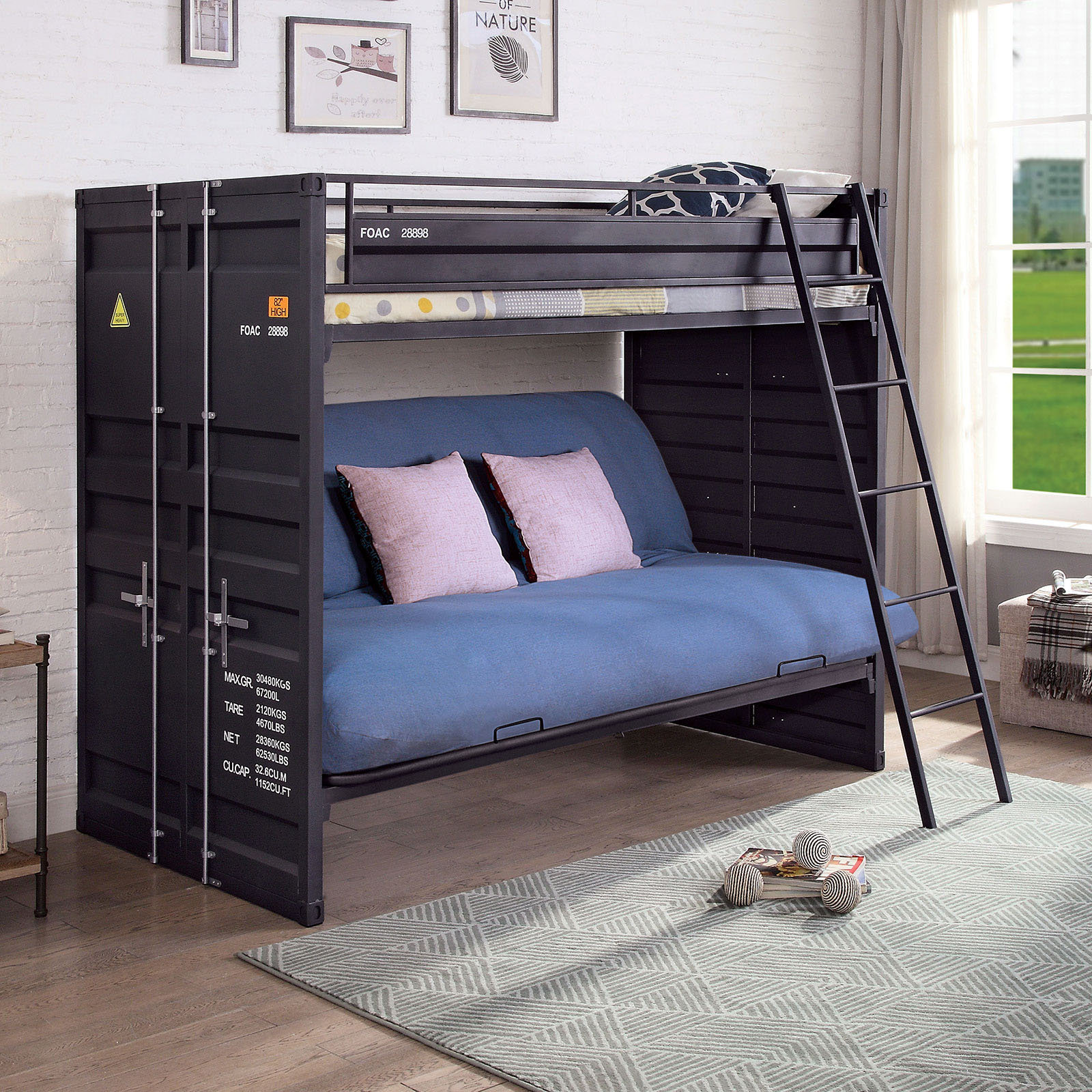 Viv + Rae Labarge Twin Metal Futon Bunk Bed by Viv + Rae™ - Wayfair Canada