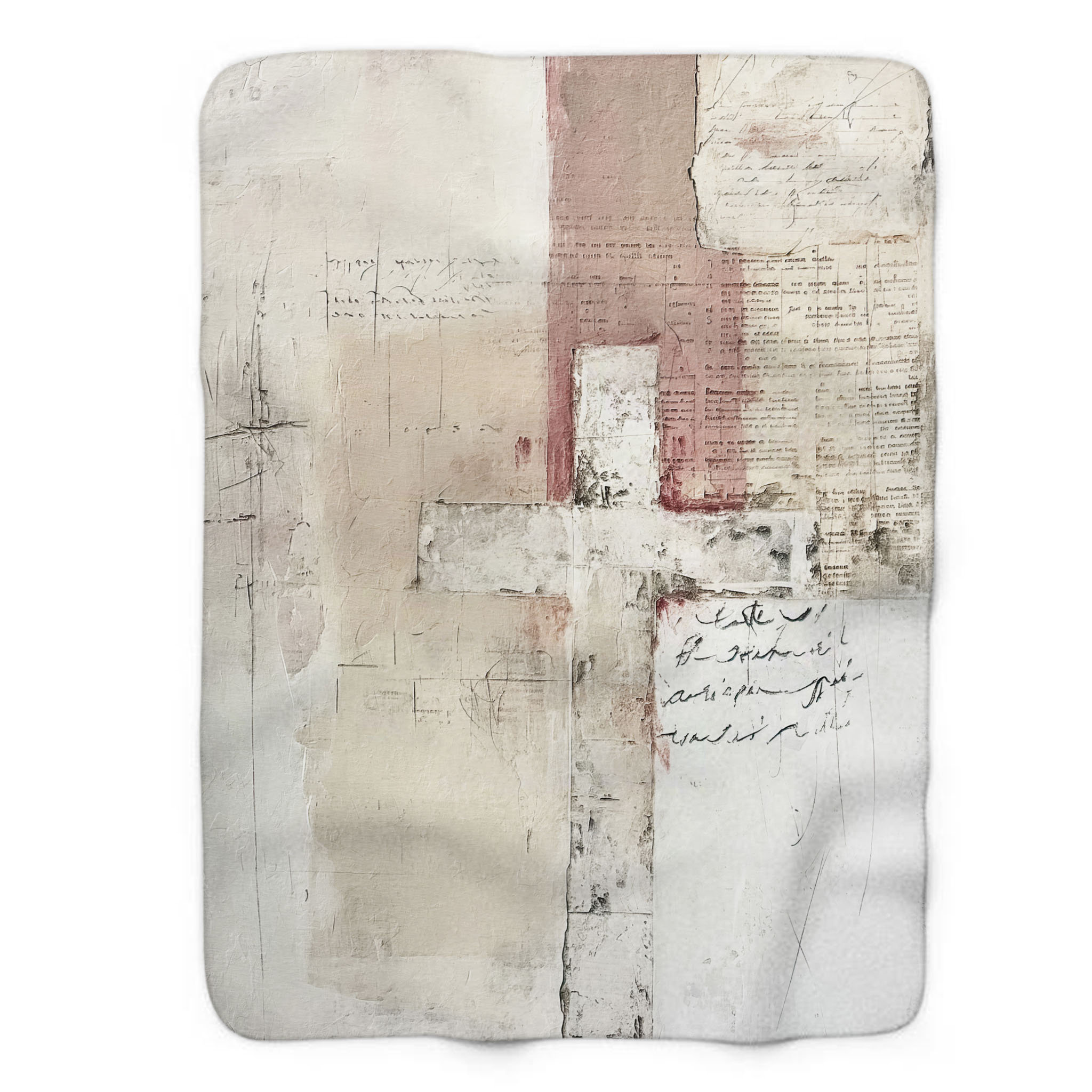 MentionedYou Pink Blush Intersections - 1 Piece Premium Sherpa Blanket ...