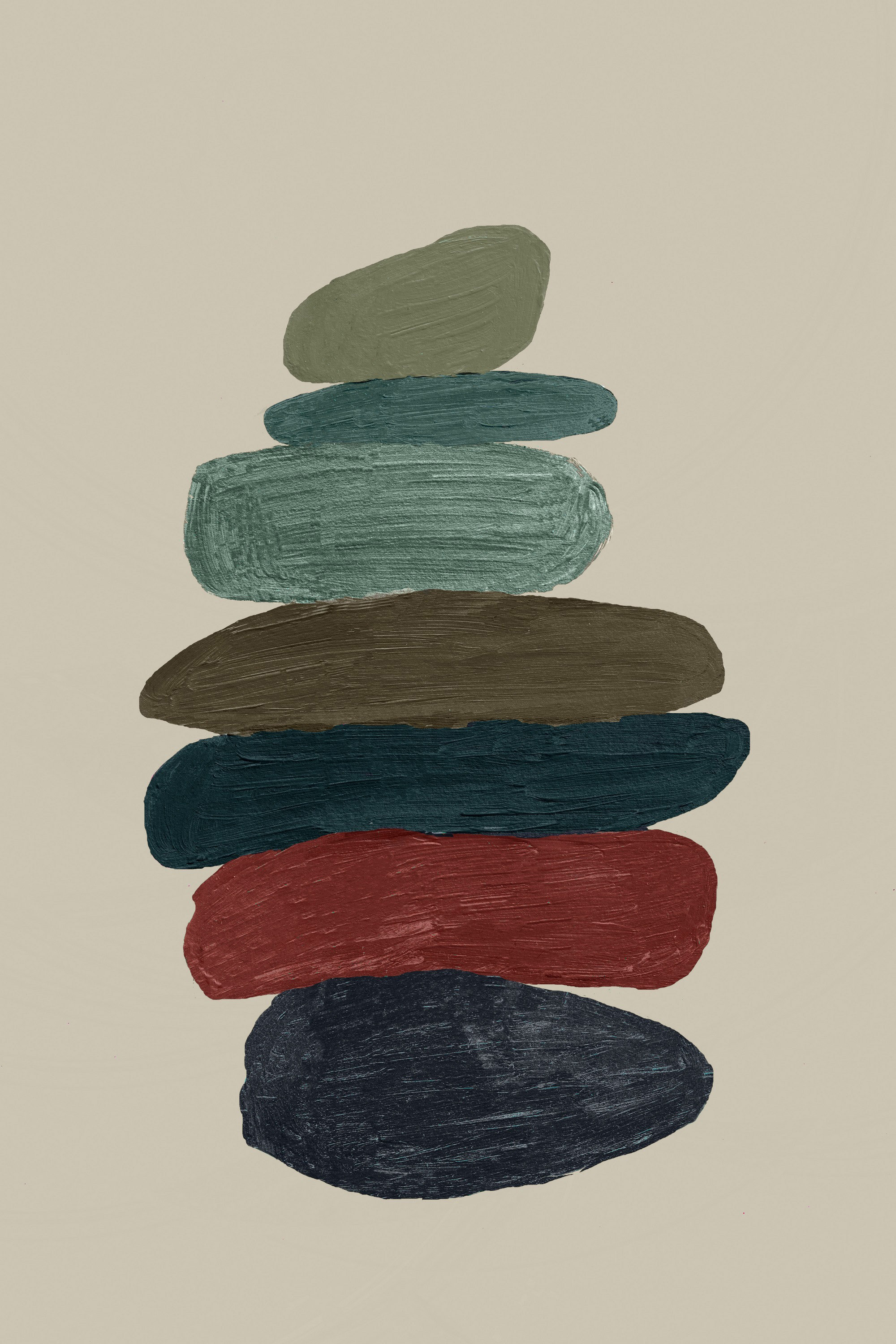 George Oliver 'Stone Piles' Print on Wrapped Canvas | Wayfair