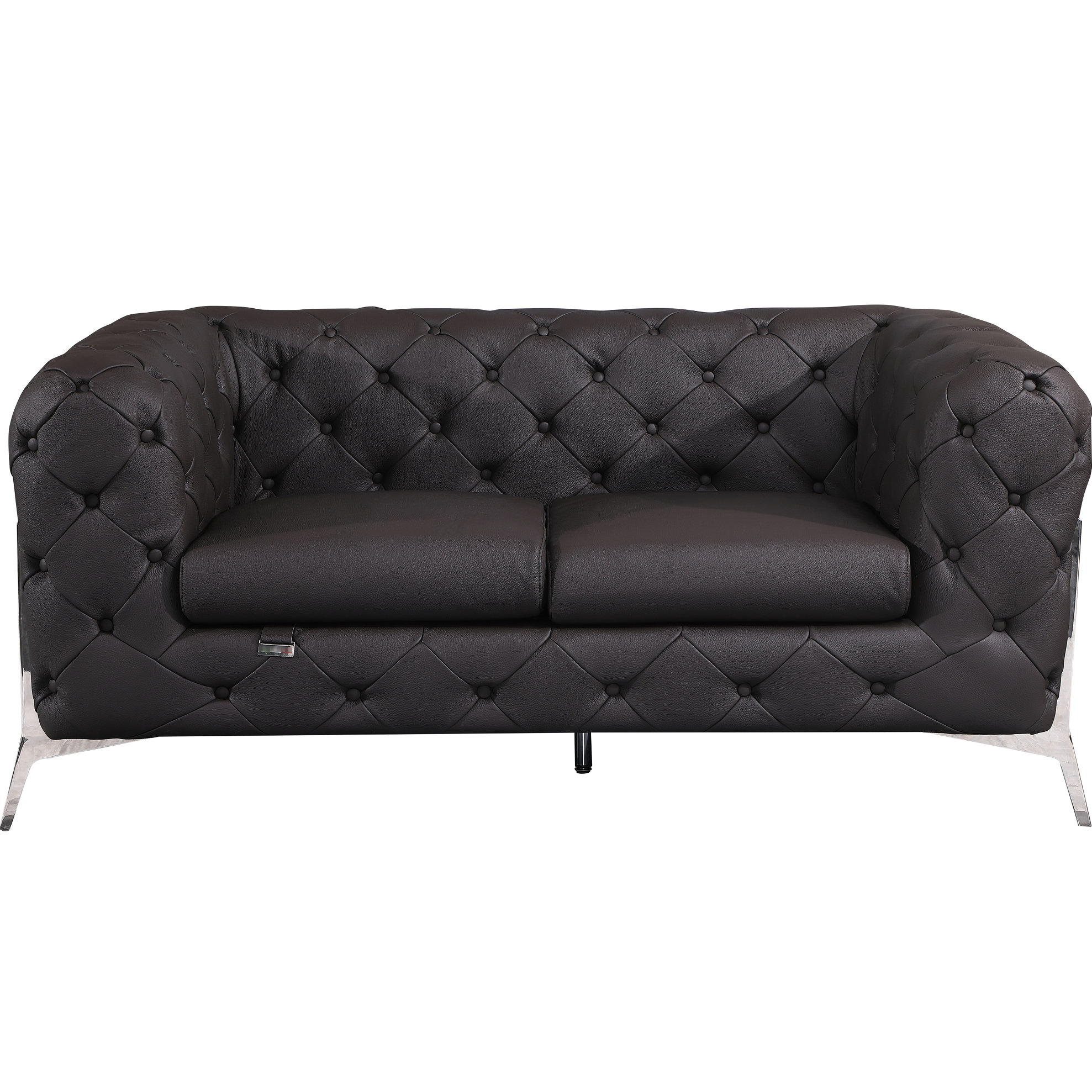 Hokku Designs Top Grain Leather Upholstery With Solid Frame And Foam ...