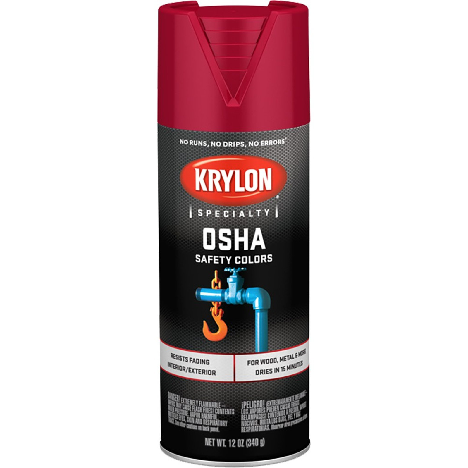 FixtureDisplays Krylon K02116777 12Oz OSHA Safety Red Spray Paint-1PK ...