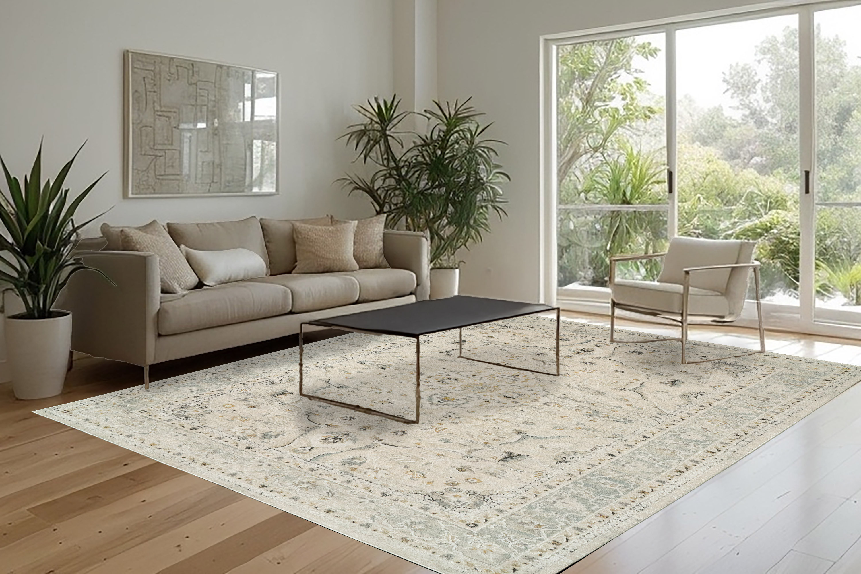 Dynamic Rugs ANNALISE 7605-105 CREAM/BLUE - Wayfair Canada