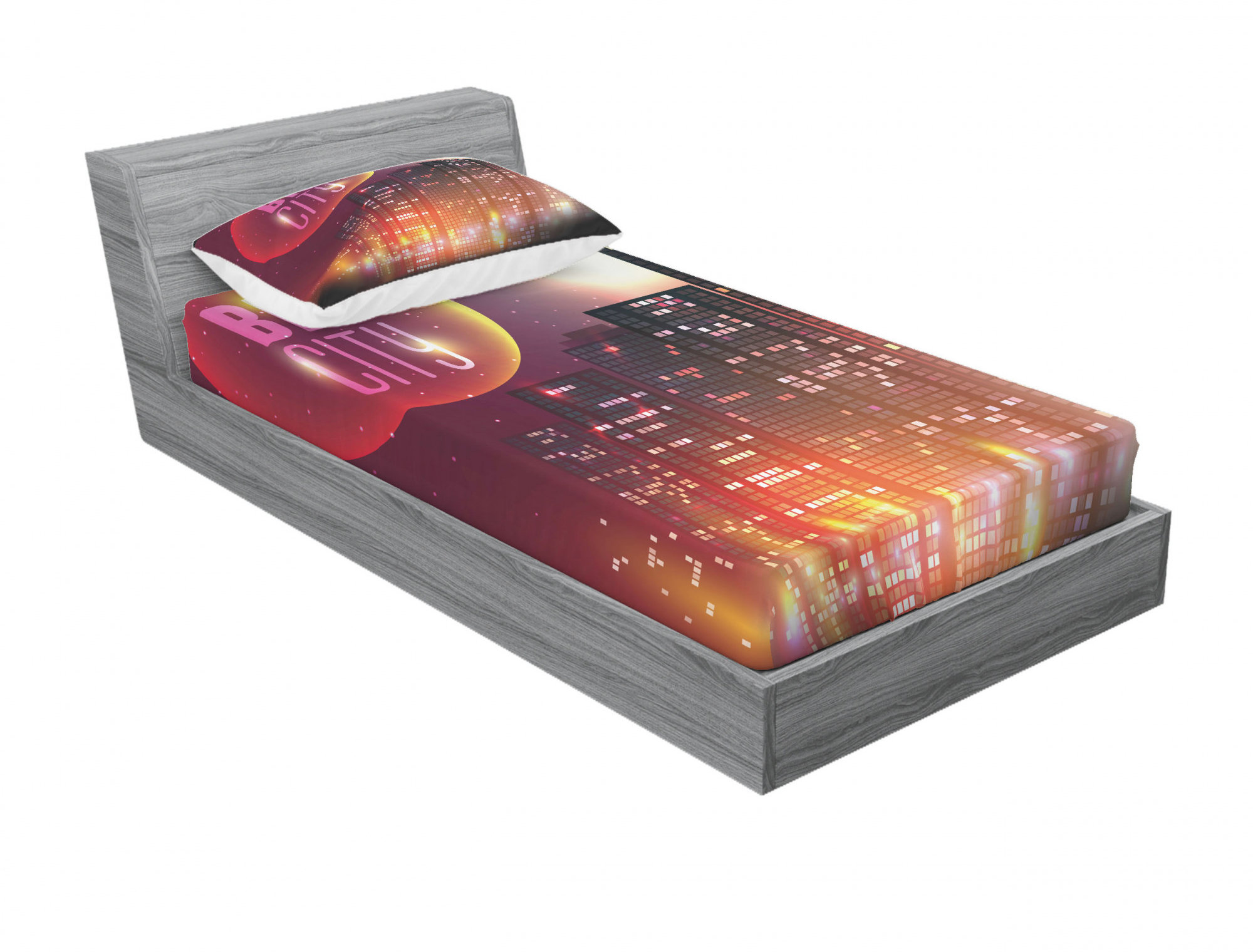 Ambesonne Big City Urban Skyline Sheet set | Wayfair