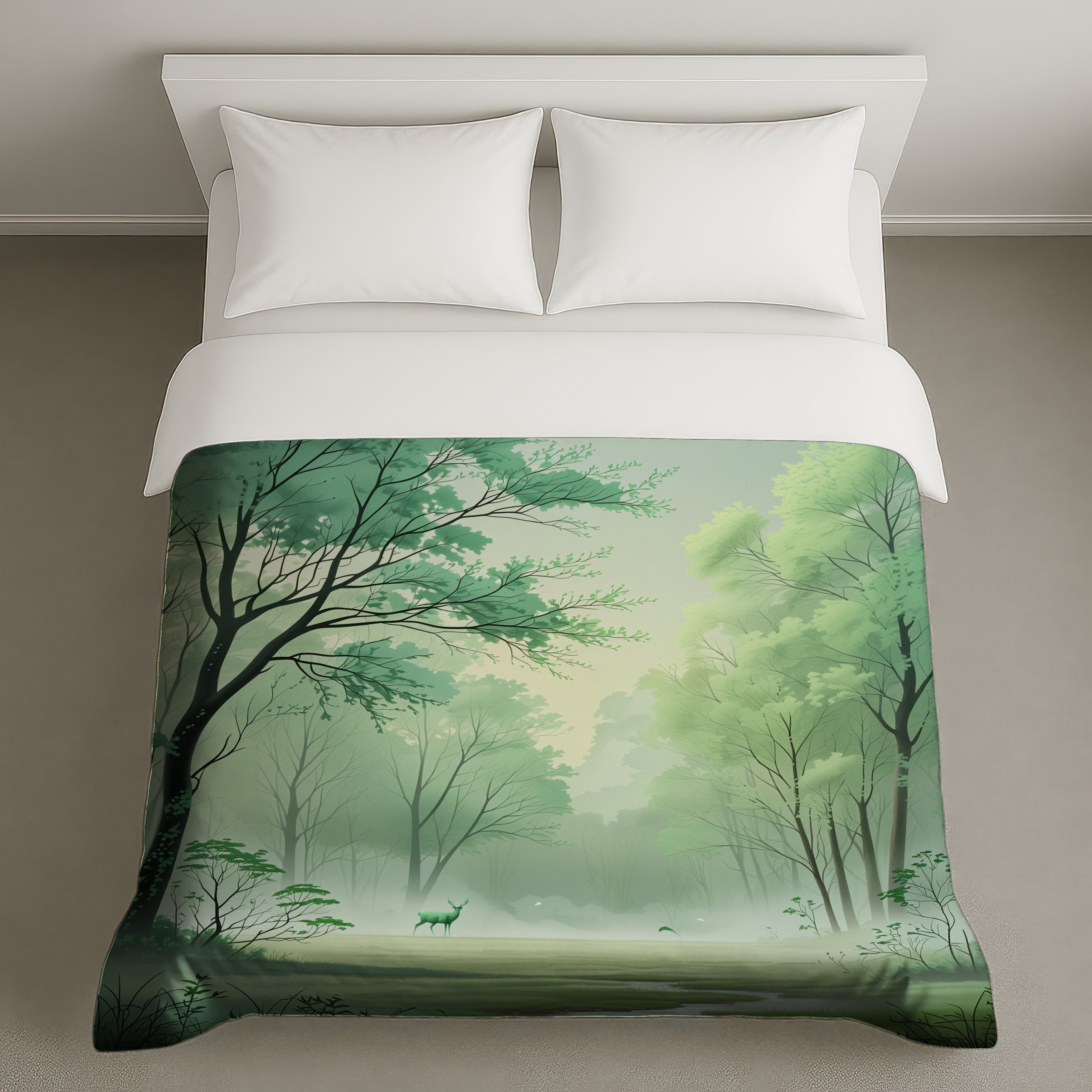 VisionDecor Misty Forest Scene Duvet Covers - Wayfair Canada