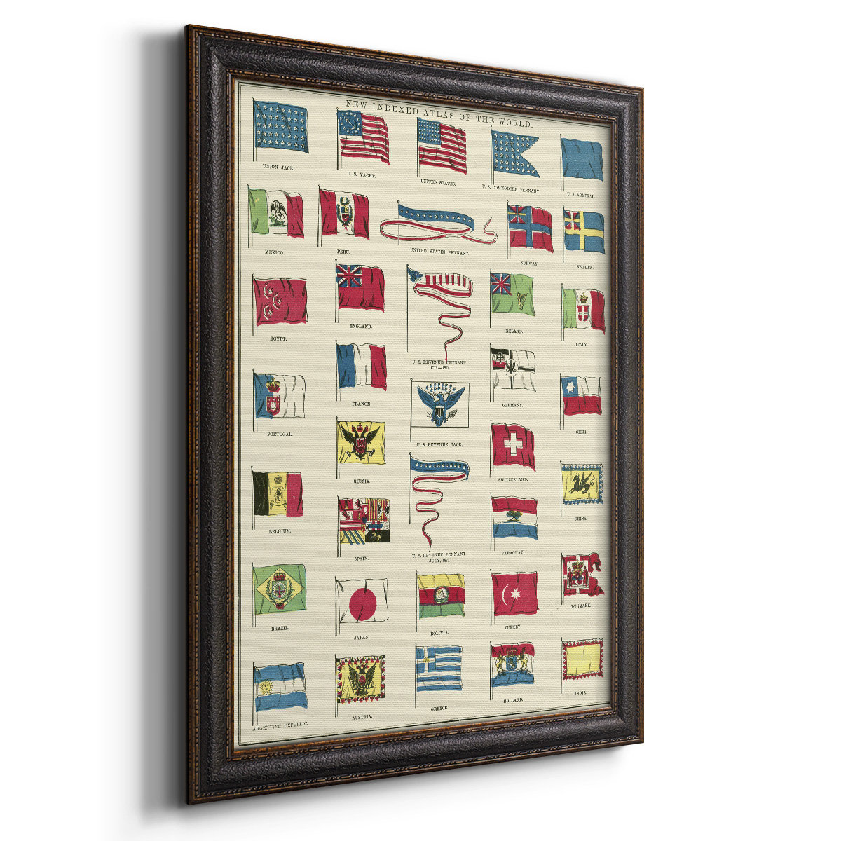 Trinx Flags Of All Nations I Premium Framed Canvas- Ready To Hang ...