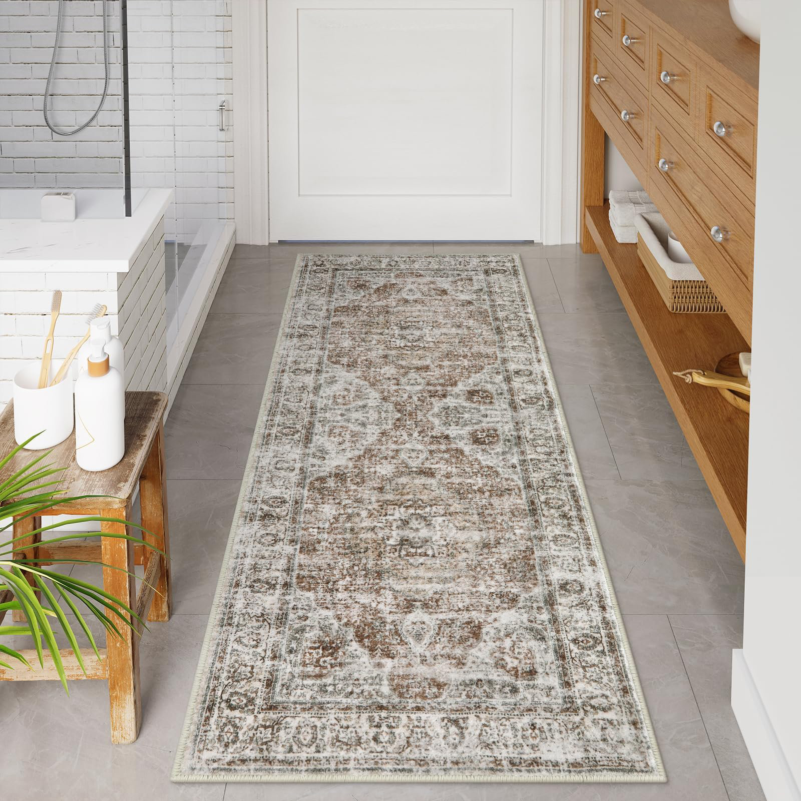 SEGUIRA Large Bathroom Rugs Non Slip Washable | Wayfair