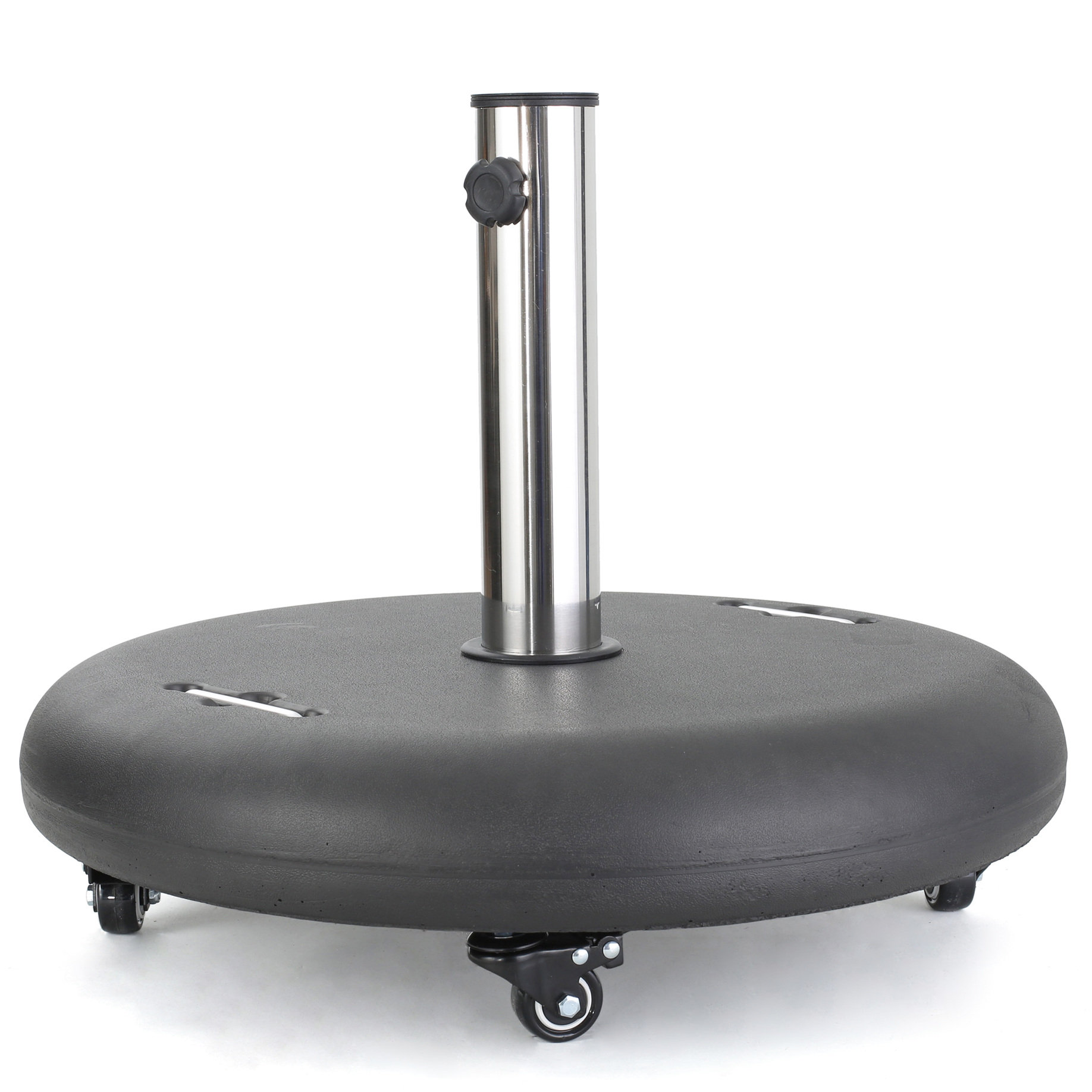 Latitude Run® Stable Patio Umbrella Support - Black Stainless Steel ...