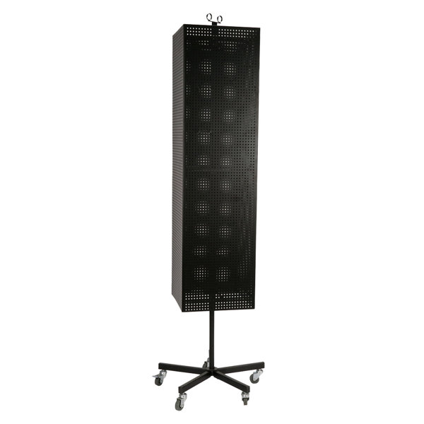 17 Stories 67" H X 13" W - Floor Standing Metal Pegboard Spinner Rack ...