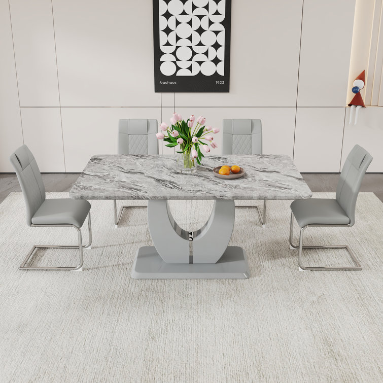 Ivy Bronx Kimar 5 - Piece Pedestal Dining Set | Wayfair