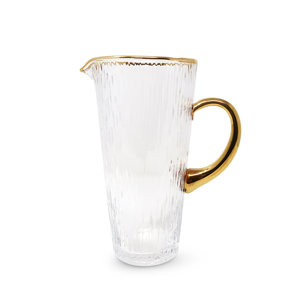 Mercer41 Clear Pitcher with Gold Handle and Rim | Wayfair