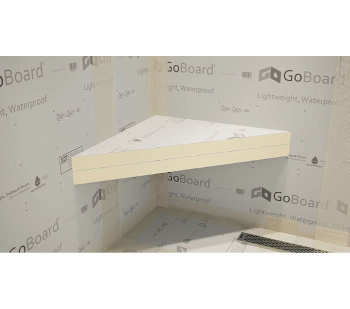 The Original Granite Bracket Floating Corner Shower Bench Kit with ...