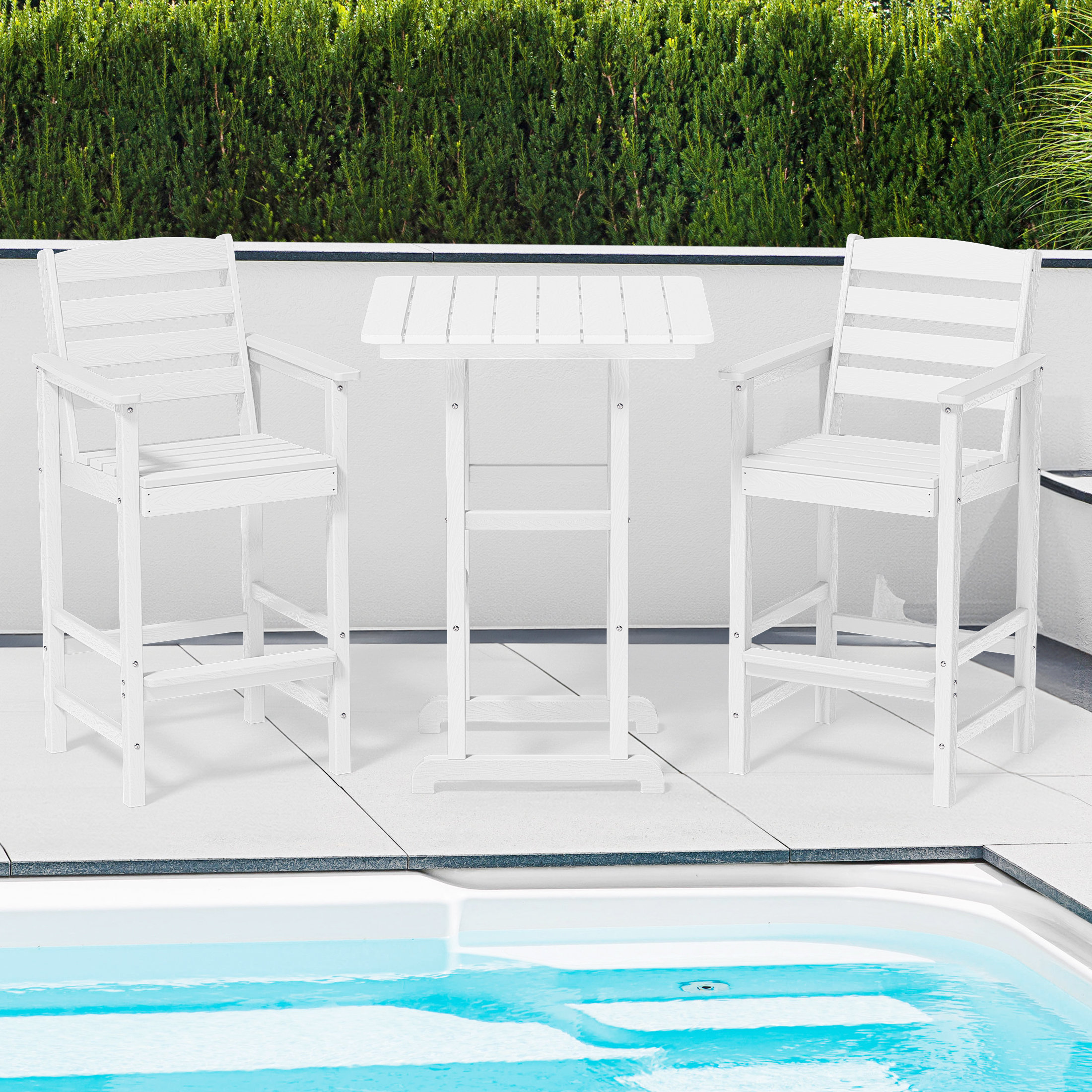 Winston Porter Dalson 3 Piece Seating Group Outdoor Bar Set - Wayfair ...