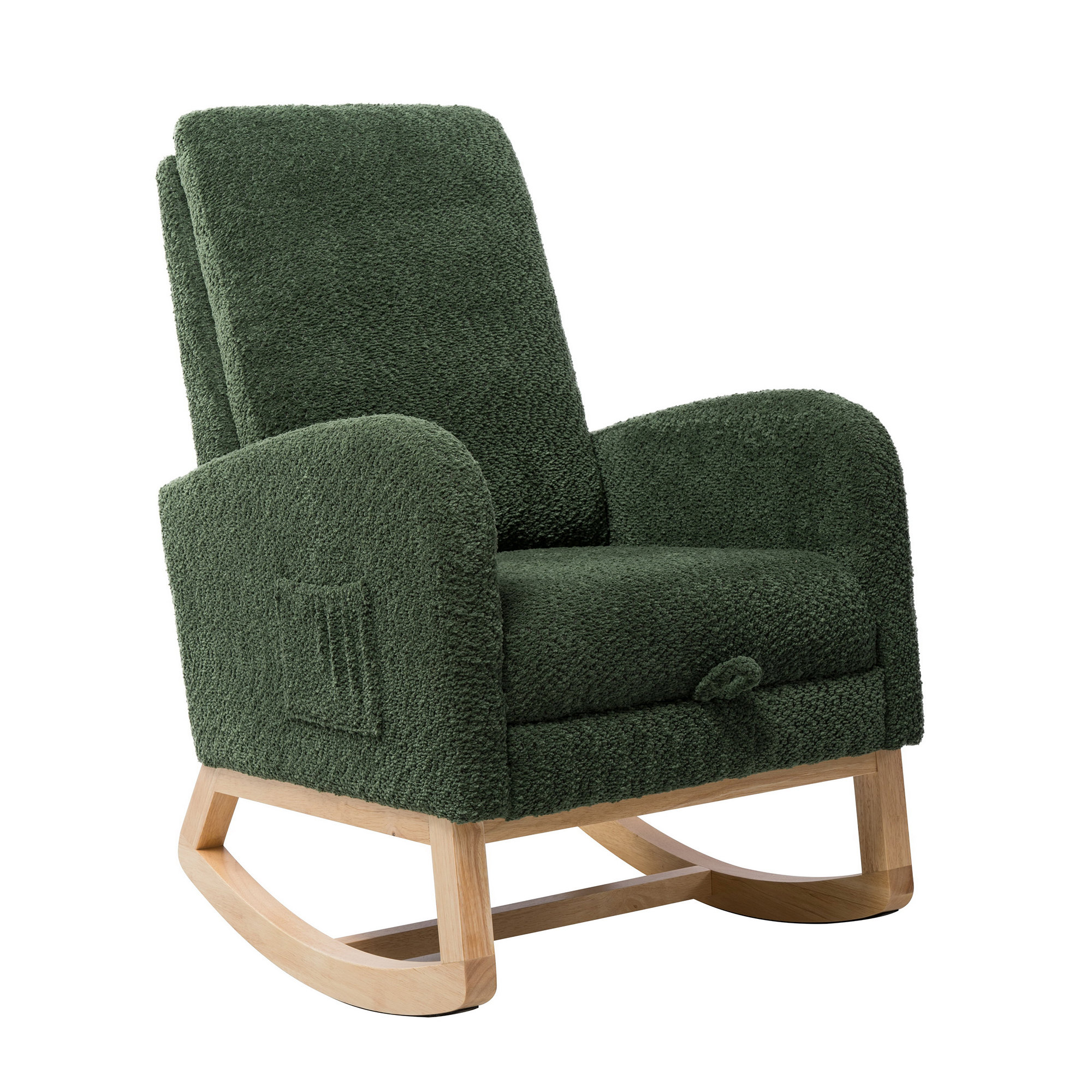 Hokku Designs 25 Inch Rocking Chair For Nursery, High Back Glider Chair ...