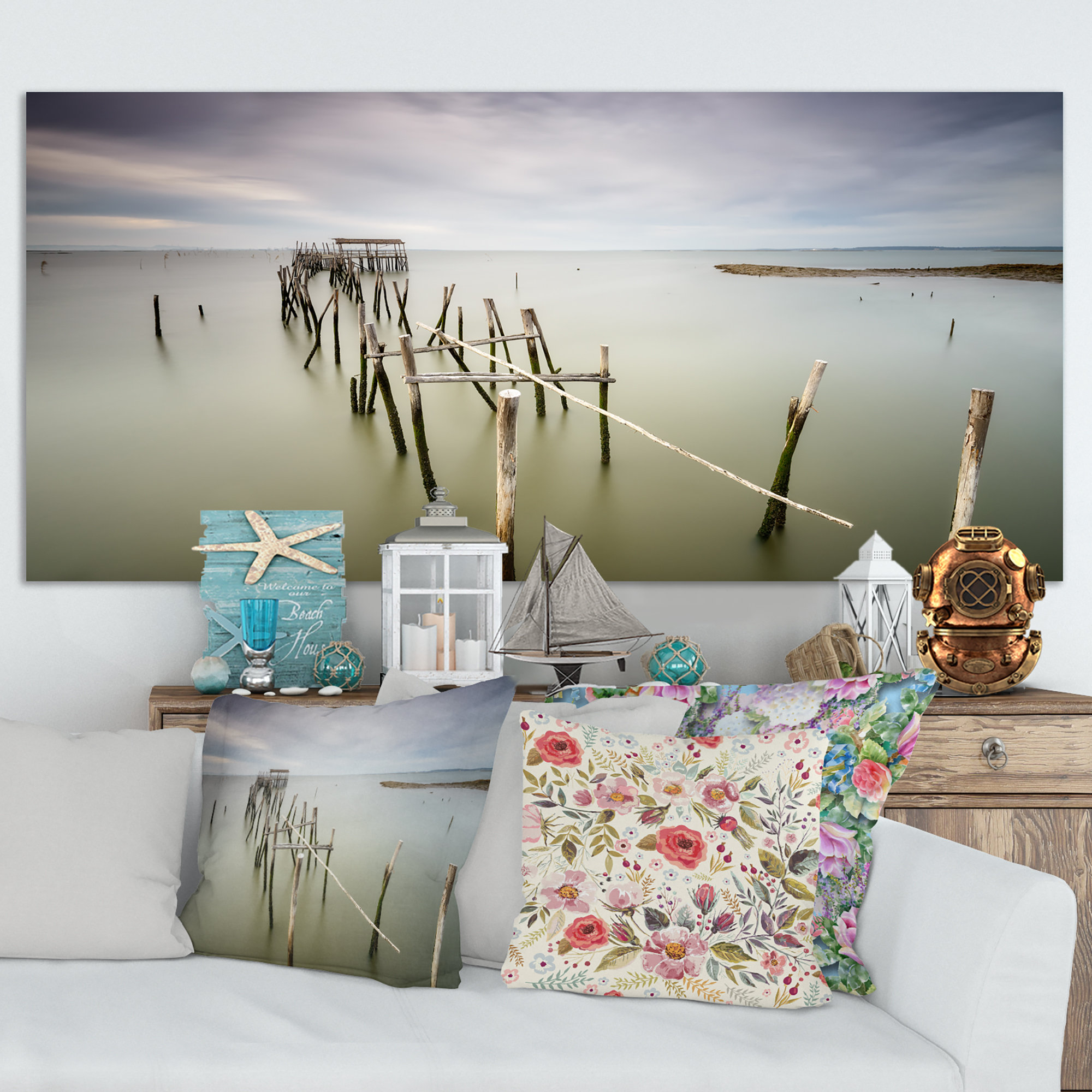 Highland Dunes Carrasqueira Old Wooden Pier Iii - Photograph on Canvas ...