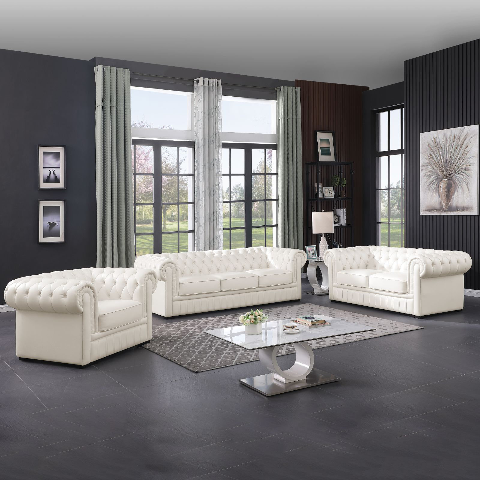 Red Barrel Studio® Ordis 3 - Piece Leather Living Room Set | Wayfair