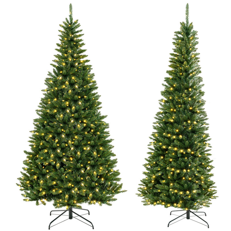 The Holiday Aisle® 8 Ft Pre-lit Artificial Christmas Tree With 360 Warm ...